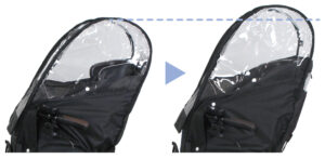 【Bスタイル】あと付けフロントチャイルドシート用レインカバー D-5FA-BB01 – 大久保製作所